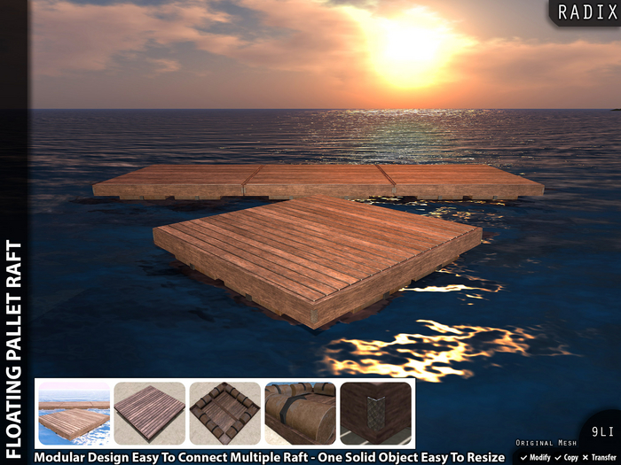 Second Life Marketplace - [satus Inc] Floating Pallet Raft